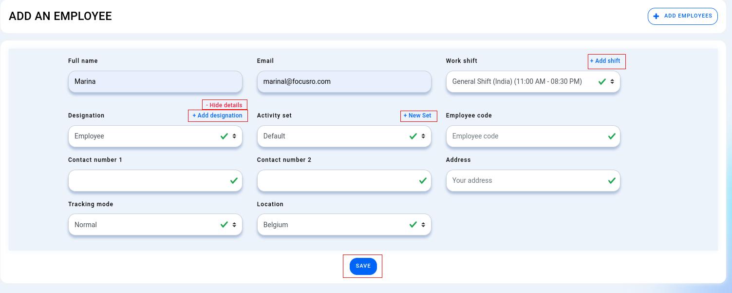 Employees | FocusRO Documentation