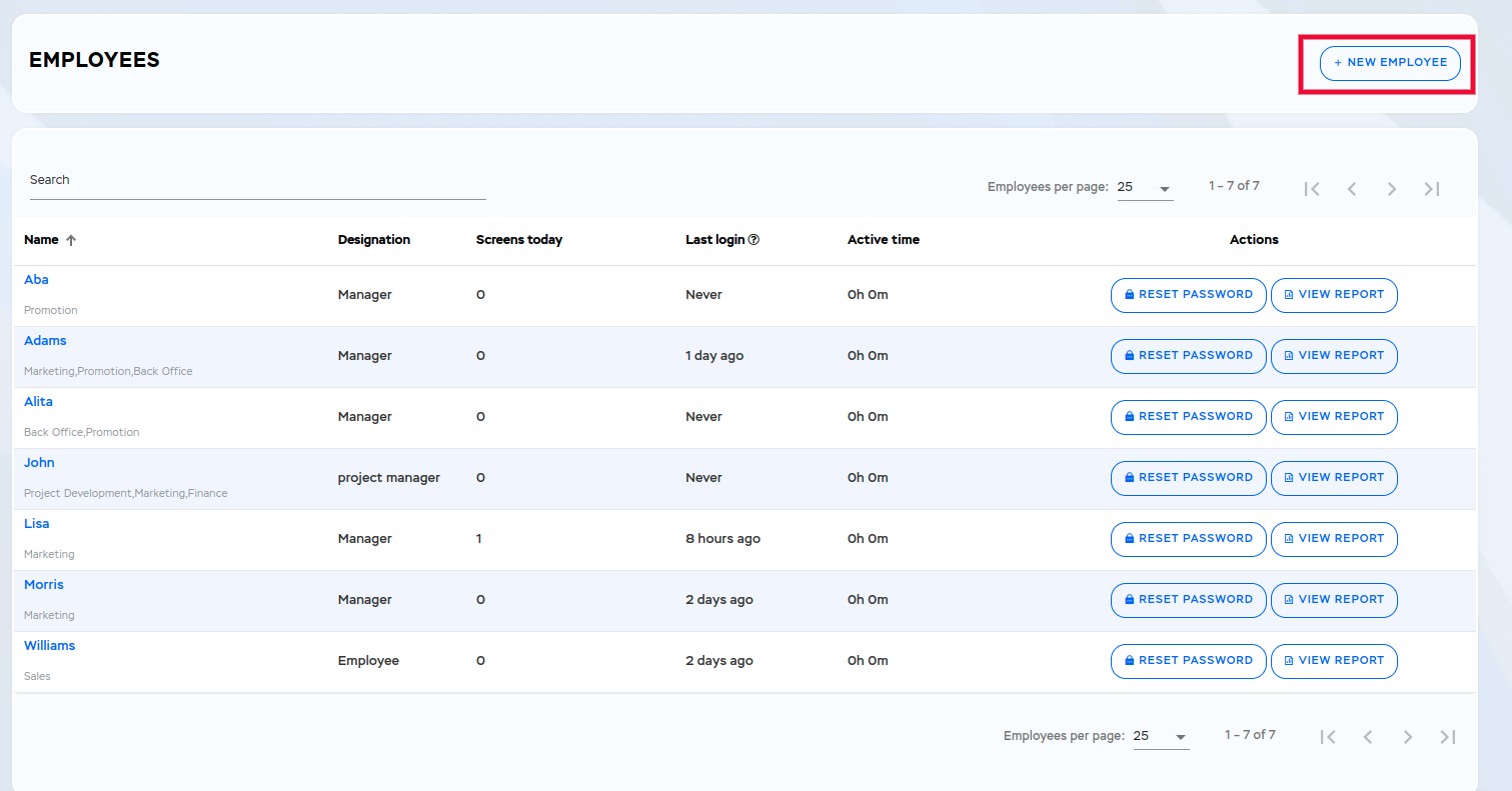 Employees | FocusRO Documentation